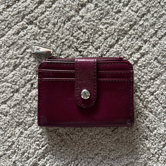 HOBO | Accessories | Hobo Burgundy Leather Card Case Wallet | Poshmark